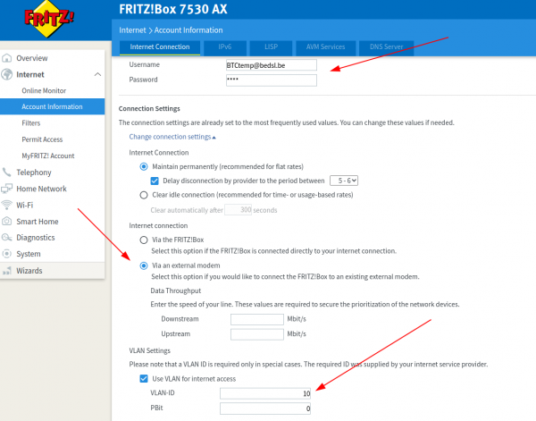 Using my own internet modem/router, not purchased from FASTfiber ...